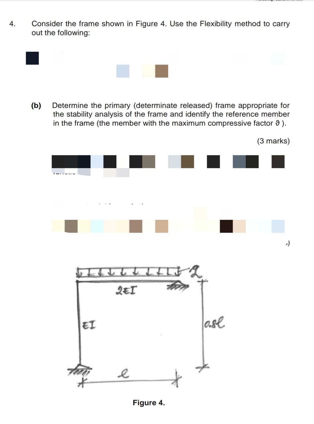 Solved 4. Consider the frame shown in Figure 4. Use the | Chegg.com