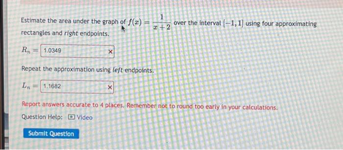 Solved Estimate the area under the graph of f(x) rectangles | Chegg.com