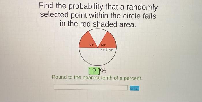 Solved find the probability that I randomly selected point | Chegg.com