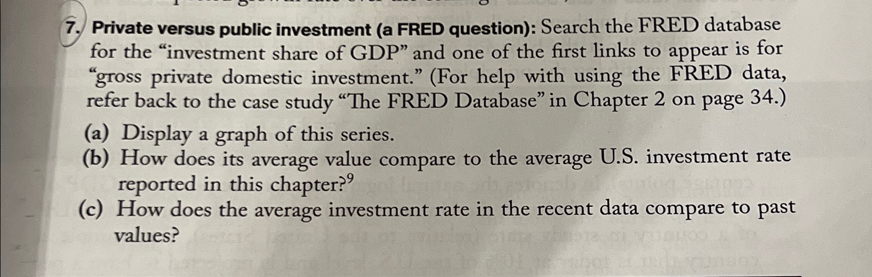 Solved Private versus public investment (a FRED question): | Chegg.com