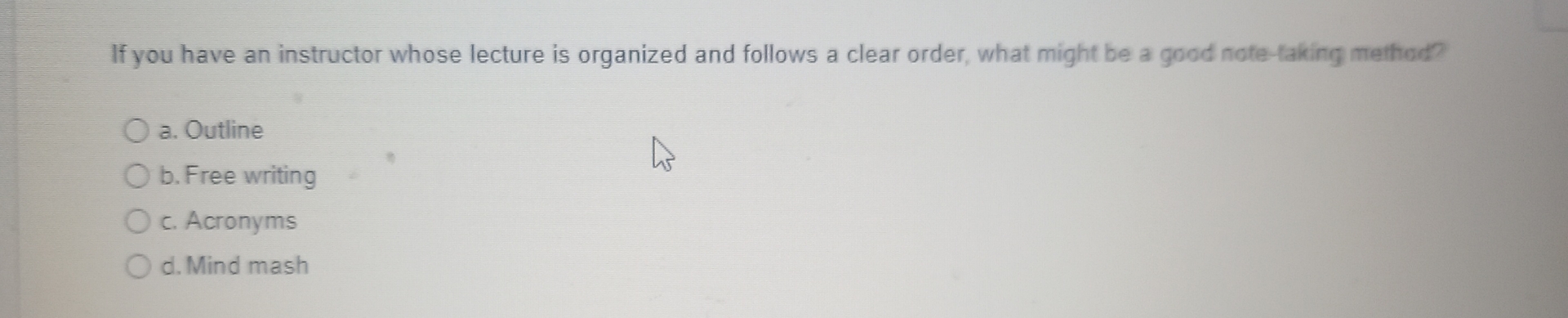 Solved If you have an instructor whose lecture is organized | Chegg.com