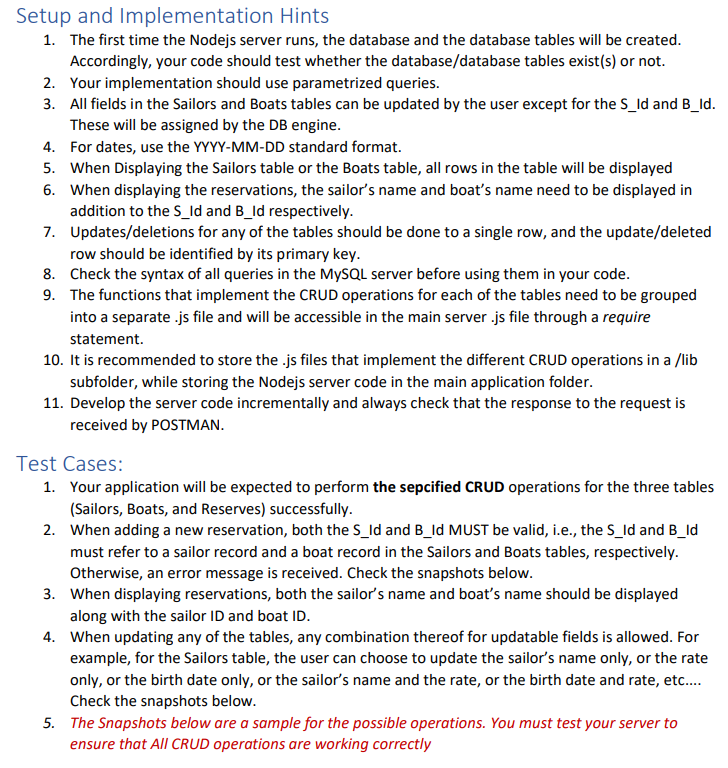 Solved Setup and Implementation HintsThe first time the | Chegg.com