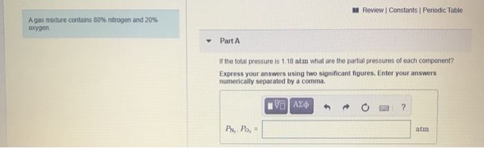 Solved Review Constants Periodic Table A gas mixture | Chegg.com
