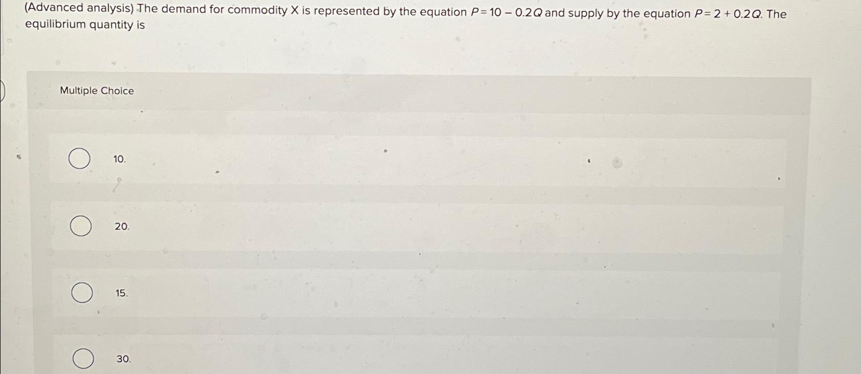 Solved (Advanced analysis) ﻿The demand for commodity x ﻿is | Chegg.com