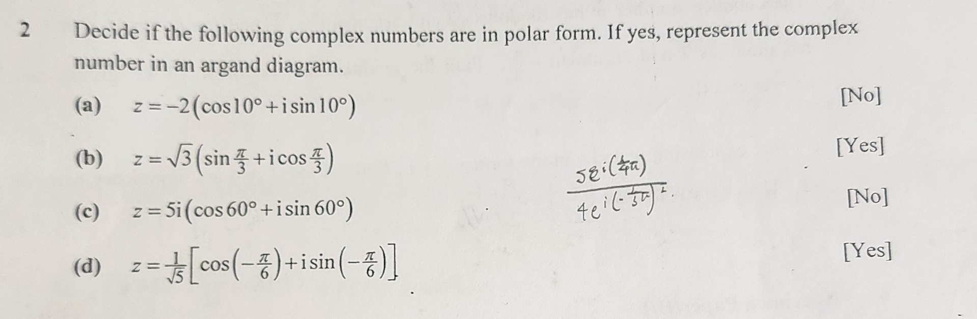 Solved 2 ﻿Decide if the following complex numbers are in | Chegg.com
