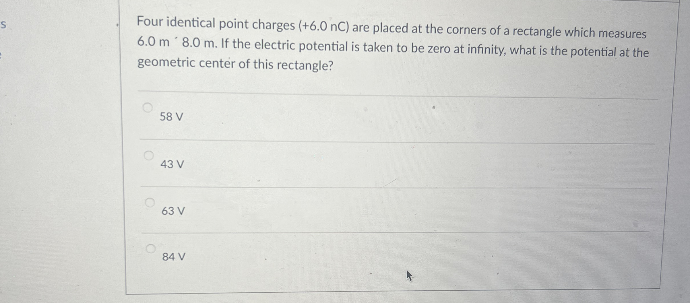 Solved Four identical point charges (+6.0nC) ﻿are placed at | Chegg.com