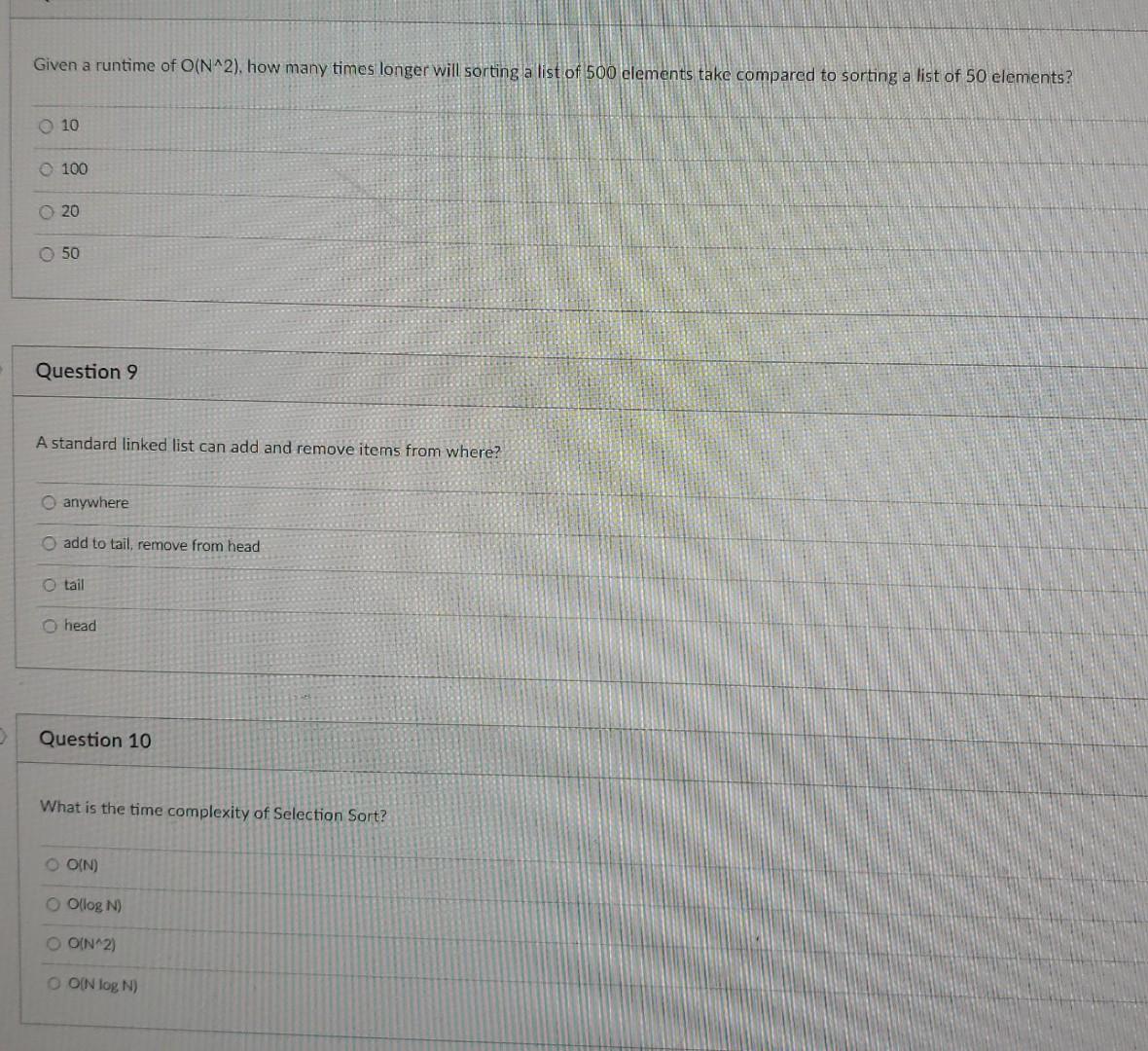 Solved Given a runtime of O(N∧2), how many times longer will | Chegg.com Solved Given a runtime of O(N∧2), how many times longer will | Chegg.com