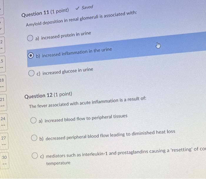 Solved a) increased protein in urine b) increased | Chegg.com