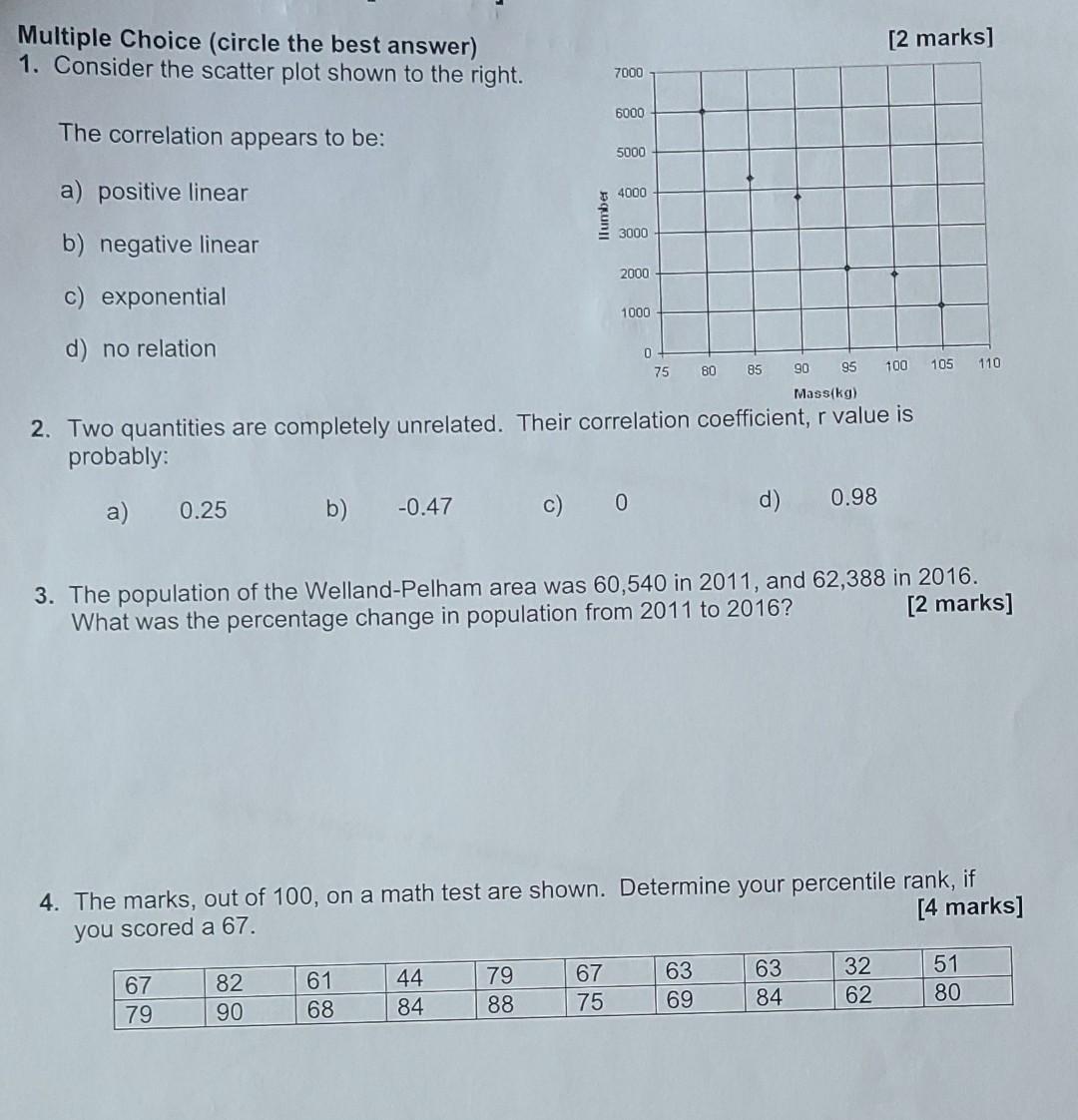 Solved Multiple Choice (circle the best answer) 1. Consider | Chegg.com