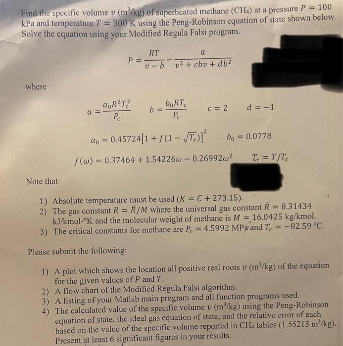 Find the specific volume v( m3/kg) of superheated | Chegg.com