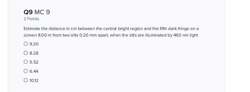 Solved Estimate the distance in cm between the central | Chegg.com