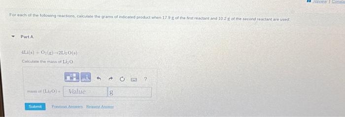 Solved For each of the following reactions, cakulate the | Chegg.com