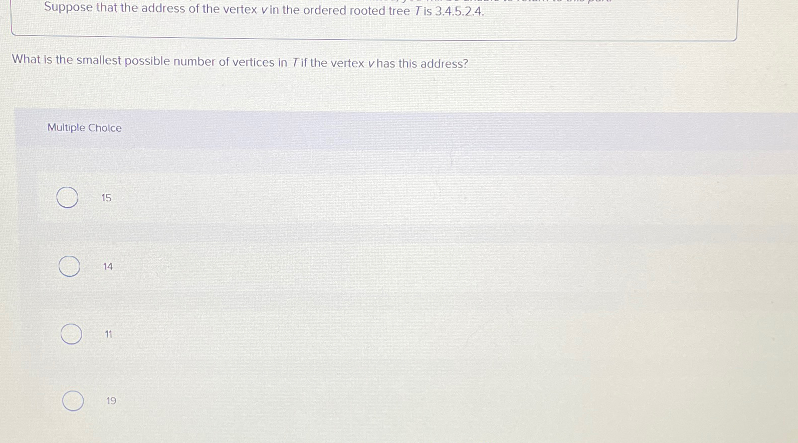 Solved Suppose that the address of the vertex v ﻿in the | Chegg.com