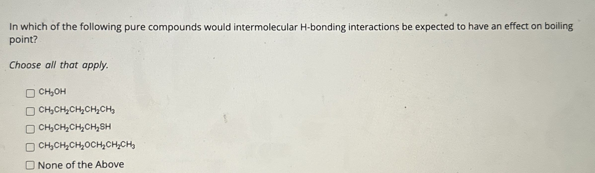 Solved In which of the following pure compounds would | Chegg.com