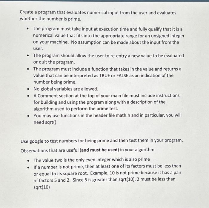 Solved Create A Program That Evaluates Numerical Input From 1838