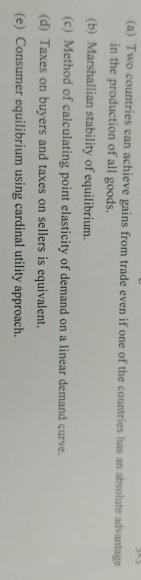 Solved (a) ﻿Two countries can achieve gains from trade even | Chegg.com