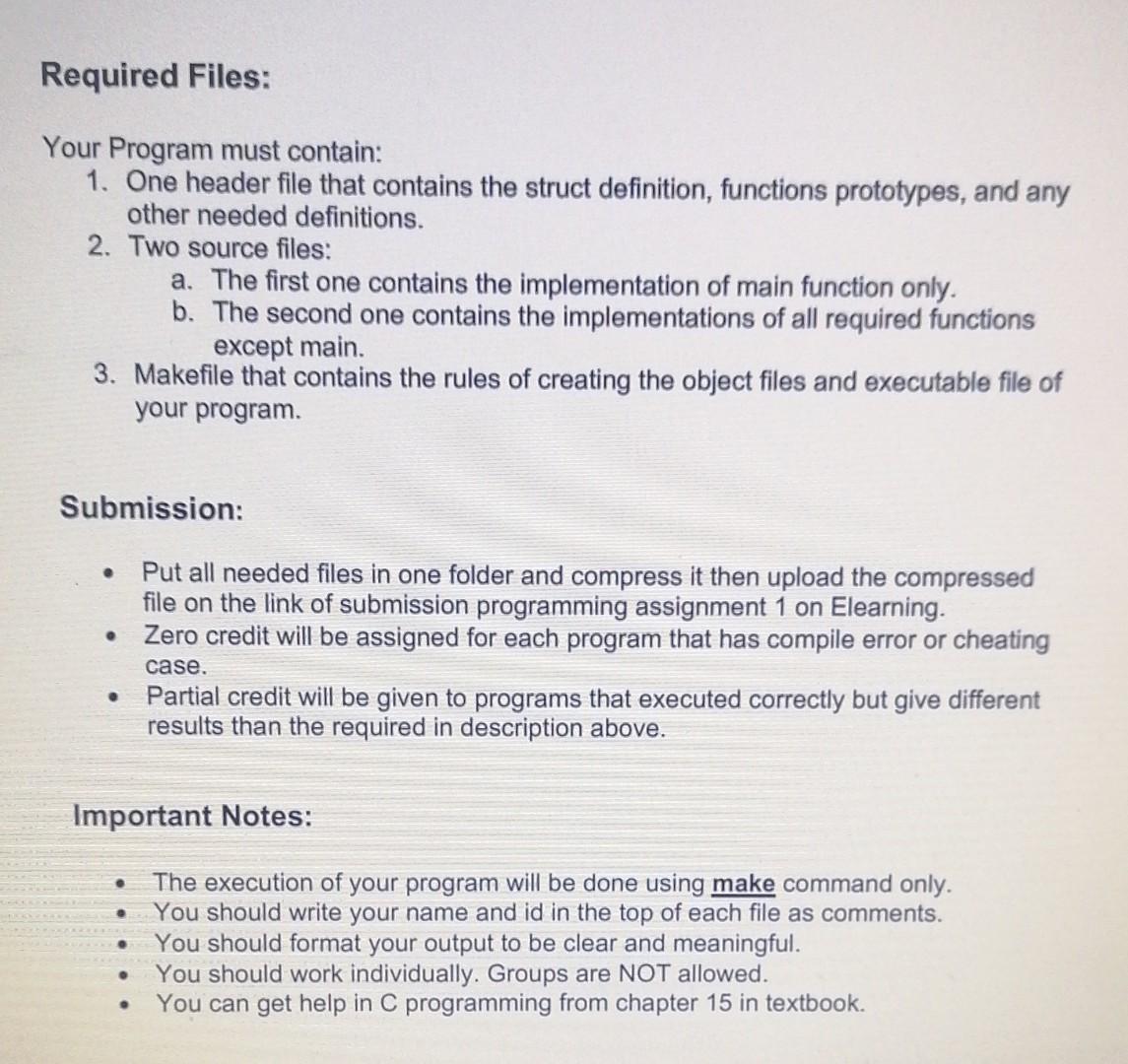 Solved NES 202 - Introduction to UNIX Programming Assignment | Chegg.com