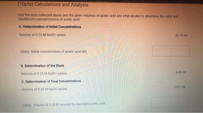 Report Submission - Determination Of Equilibrium | Chegg.com