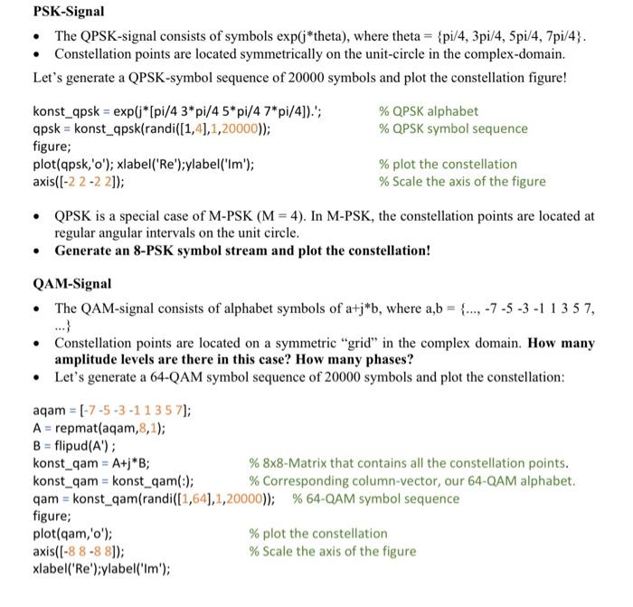 Solved Psk Signal • The Qpsk Signal Consists Of Symbols