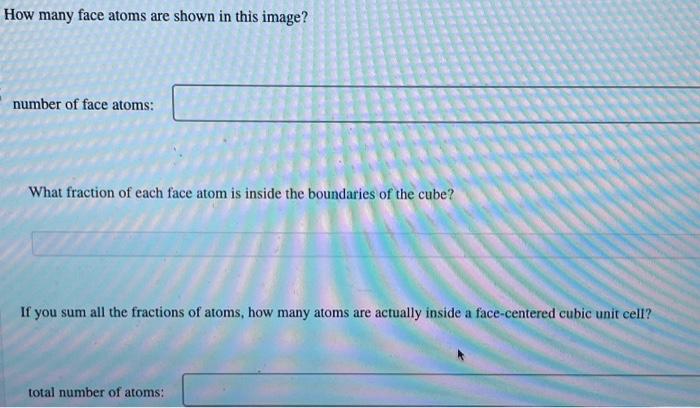 Solved Consider the face-centered cubic unit cell shown in | Chegg.com