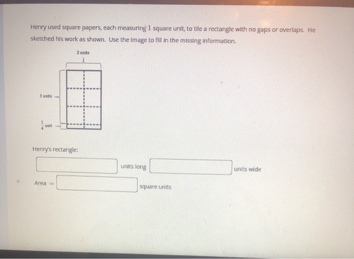 Solved Henry used square papers, each measuring 1 square | Chegg.com