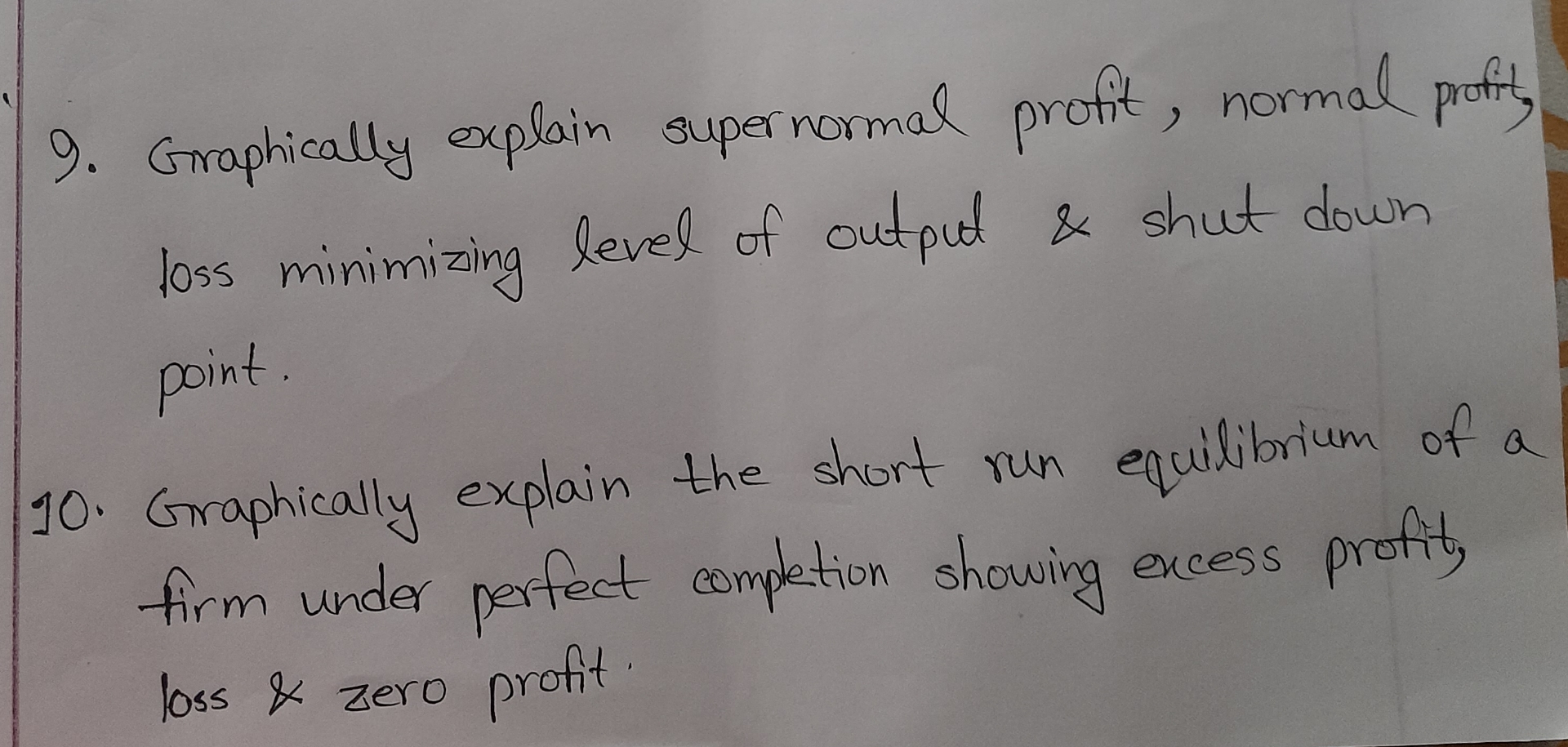 Solved draw each graph in hand written form Graphically | Chegg.com