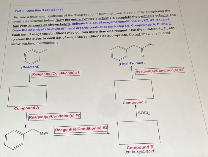 Solved Part II: Question 3 (35 points) Provide a multi-step | Chegg.com