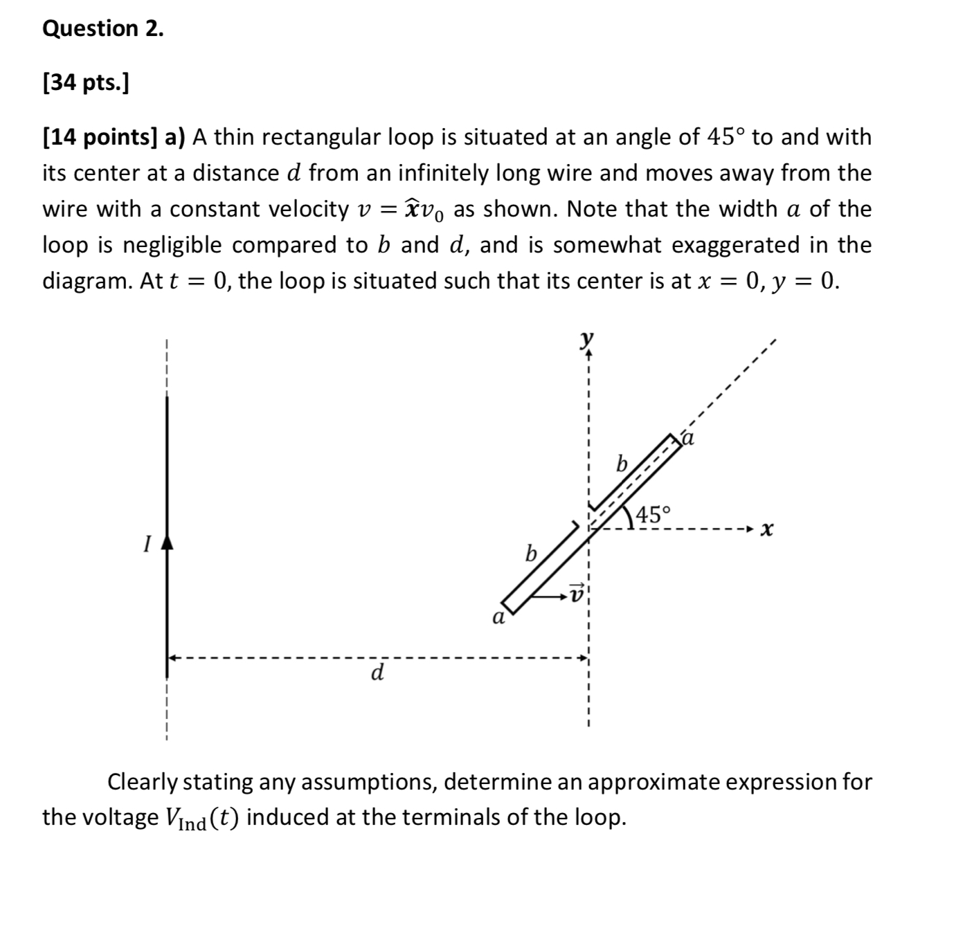 Solved Question 2. ﻿pts.][14 ﻿points] ﻿a) ﻿A thin | Chegg.com