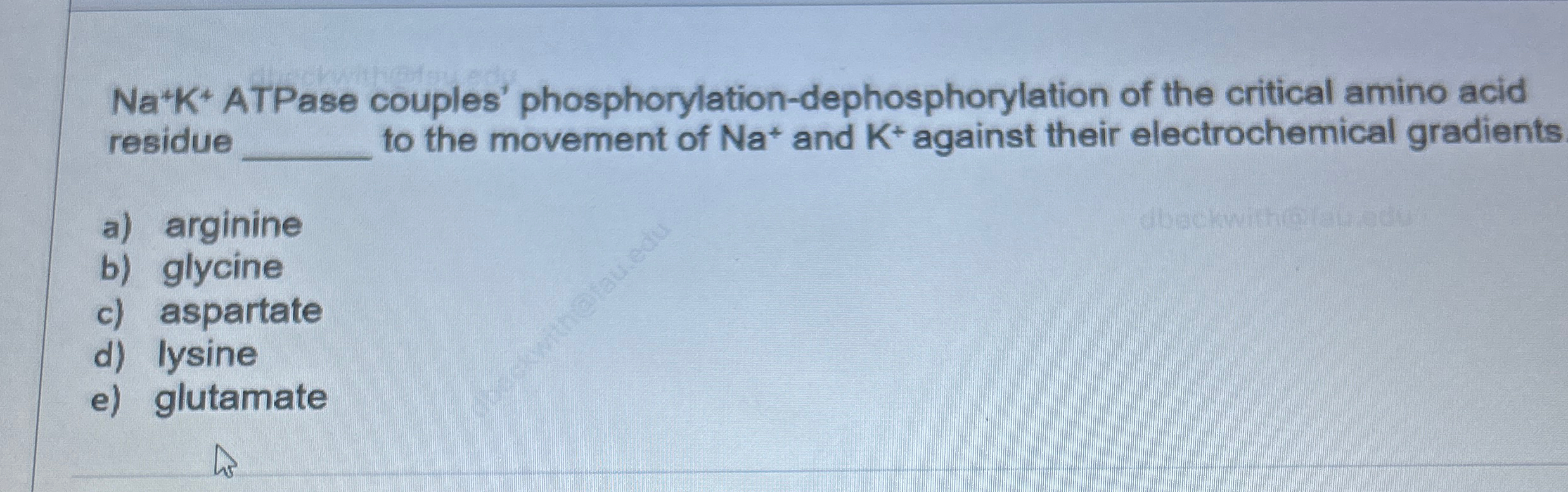 Solved Na**K+ATPase couples' | Chegg.com