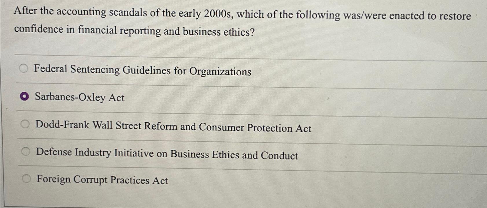 Solved After the accounting scandals of the early 2000 ﻿s, | Chegg.com