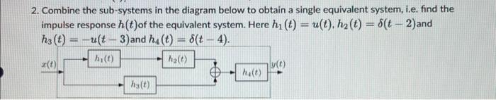 Solved Combine the sub-systems in the diagram below to | Chegg.com