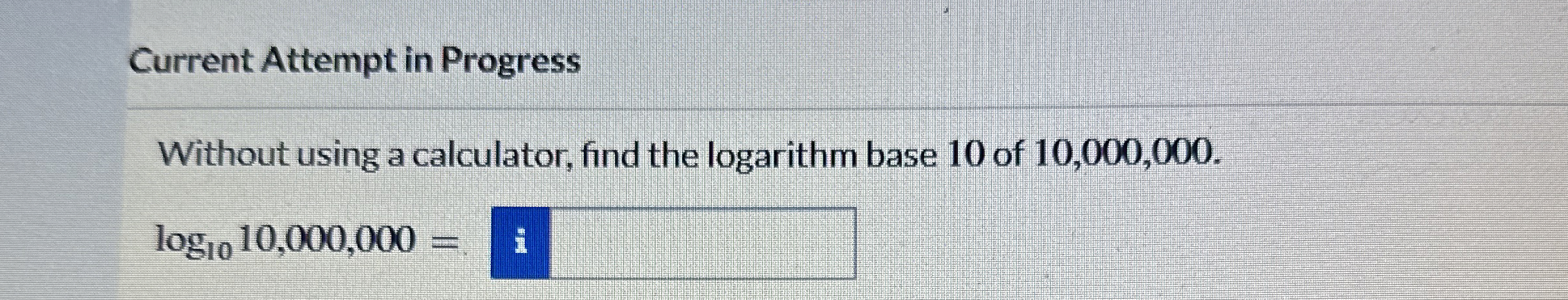 Solved Current Attempt in ProgressWithout using a | Chegg.com