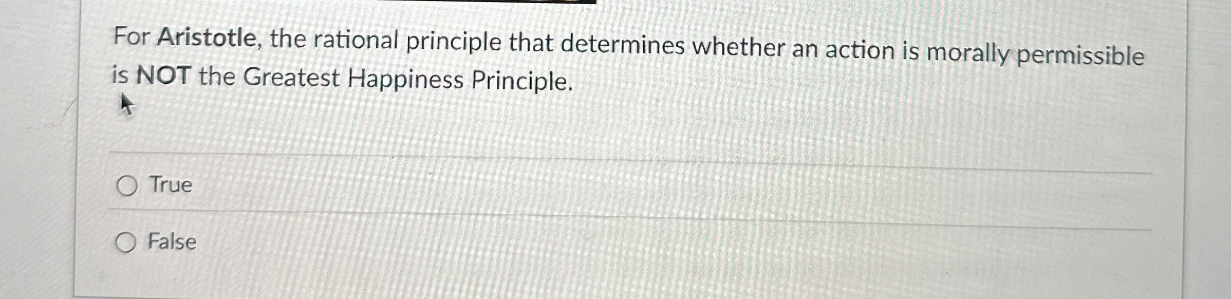Solved For Aristotle, the rational principle that determines | Chegg.com