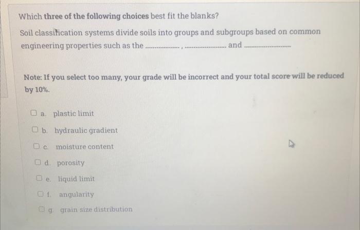 Solved Which three of the following choices best fit the | Chegg.com