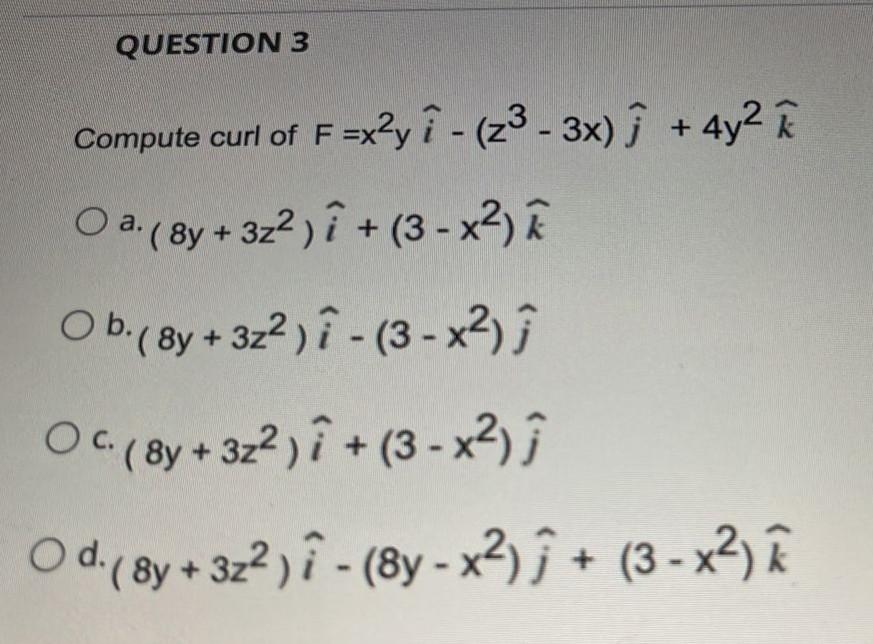 Solved QUESTION 2 Compute divergence of F=xły i - (23 - 3x) | Chegg.com Solved QUESTION 2 Compute divergence of F=xły i - (23 - 3x) | Chegg.com