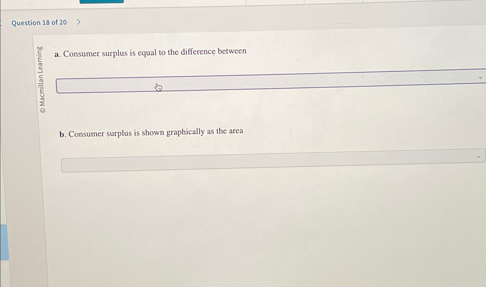 Solved Question 18 ﻿of 20a. ﻿Consumer surplus is equal to | Chegg.com | Chegg.com