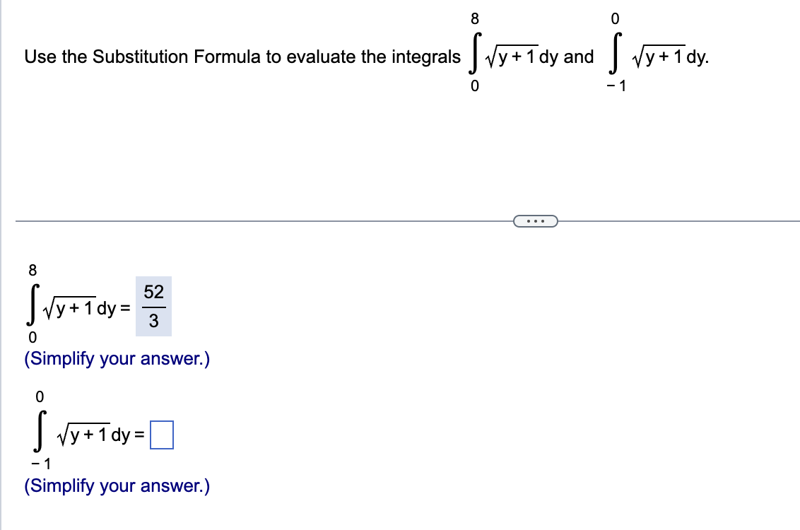 Solved Use the Substitution Formula to evaluate the | Chegg.com