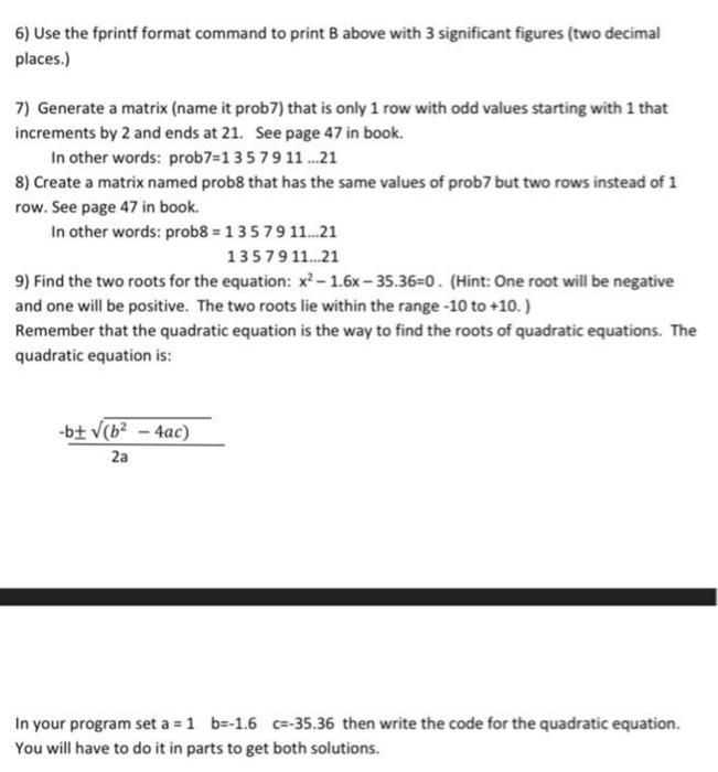Solved Engineering 1181 HW 5 MATLAB assignment To access | Chegg.com
