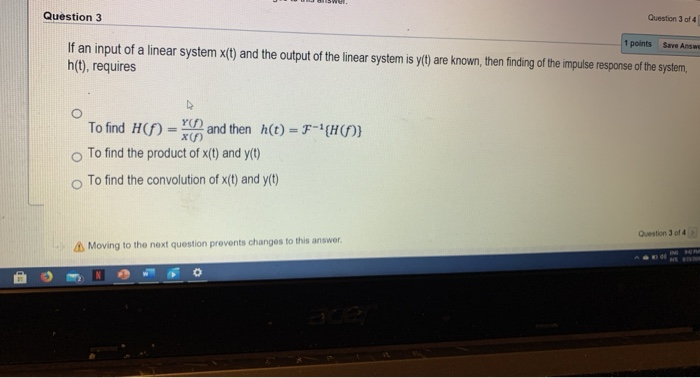 Solved Question 3 of 4 Question 3 1 points If an input of a | Chegg.com