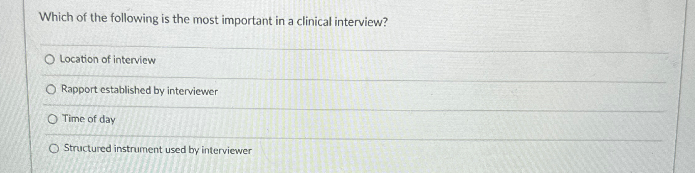 Solved Which of the following is the most important in a | Chegg.com