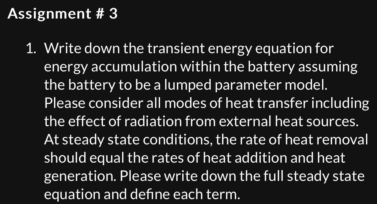 Solved Assignment # 3Write down the transient energy | Chegg.com
