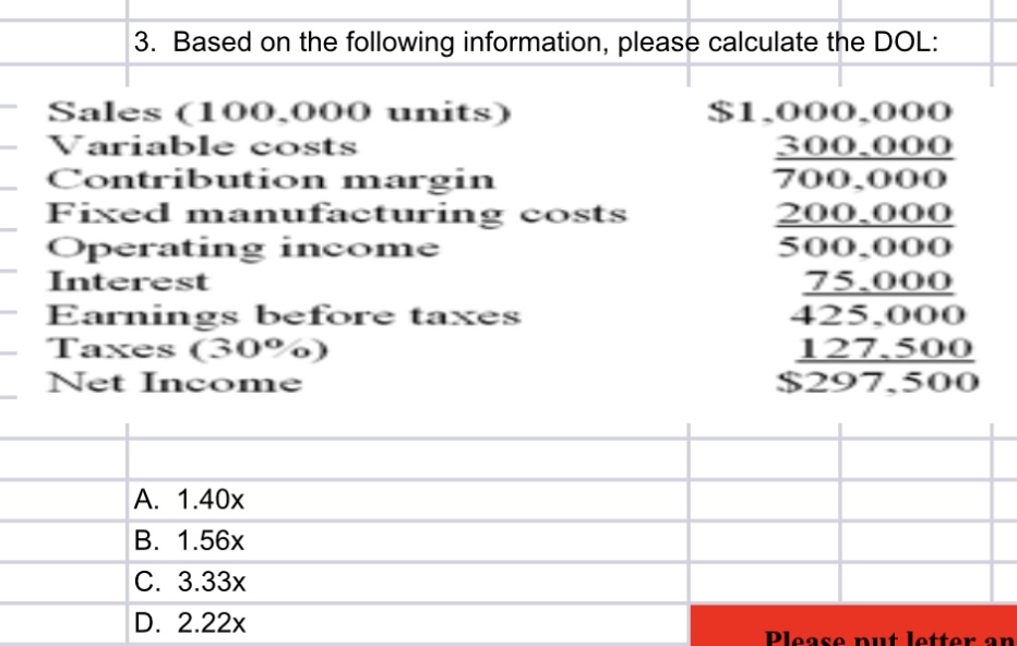 Solved Based on the following information, please calculate | Chegg.com