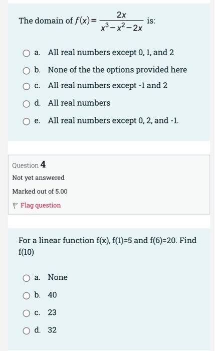 Solved The intersection of the domains of the functions | Chegg.com