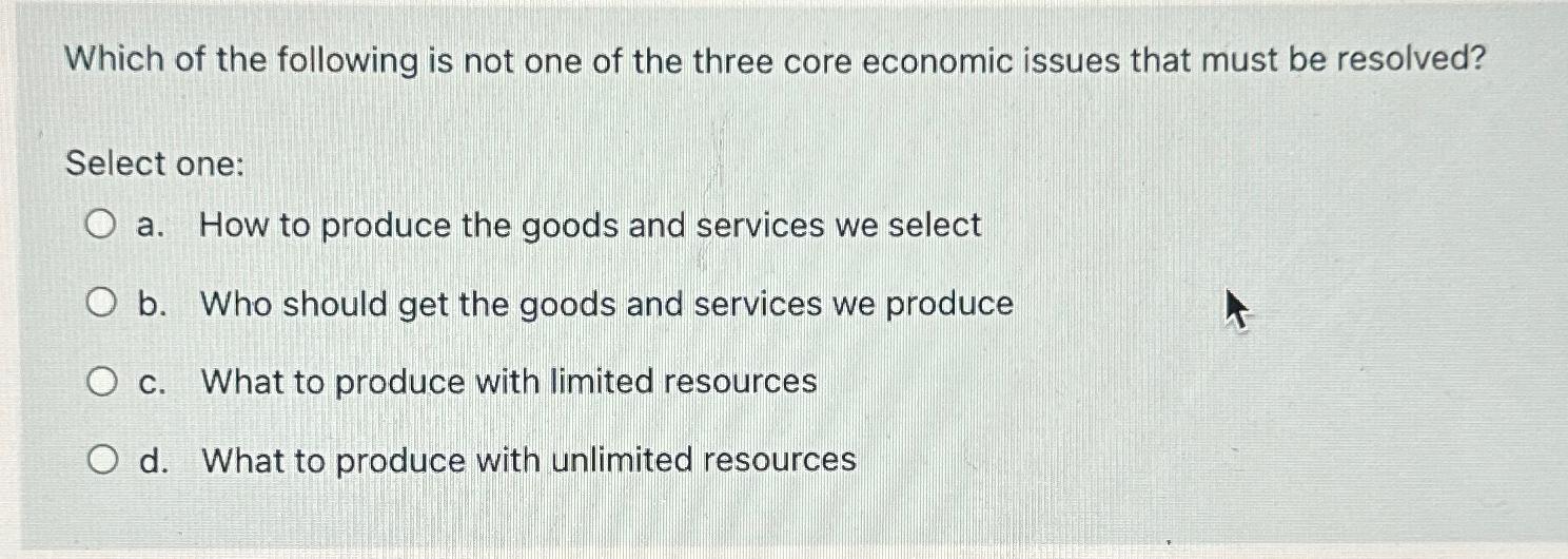 Solved Which of the following is not one of the three core | Chegg.com