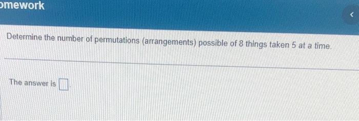 Solved Determine the number of permutations (arrangements) | Chegg.com