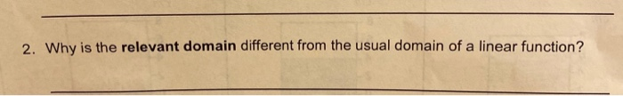 Solved 2. Why is the relevant domain different from the | Chegg.com