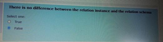 Solved There is no difference between the relation instance | Chegg.com