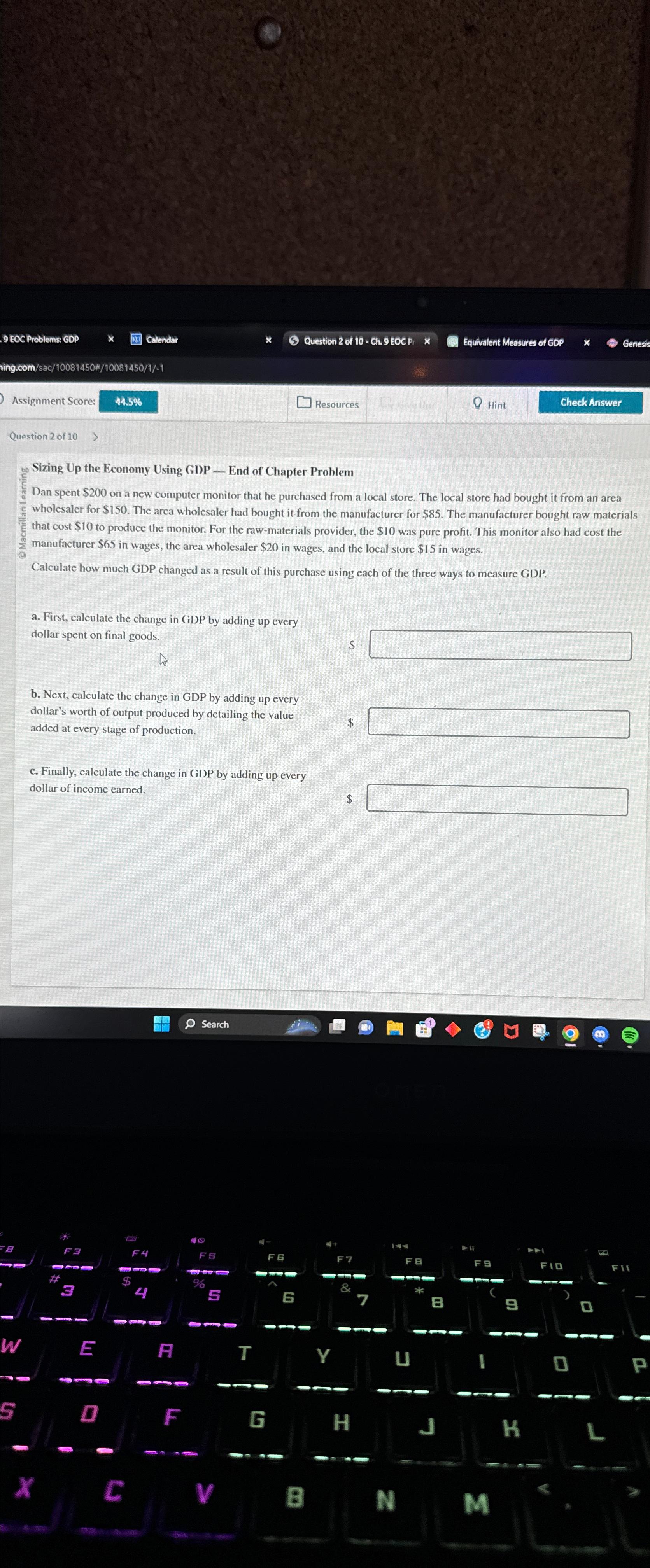 Solved Assignment Score:ResourcesQ HintQuestion 2 ﻿of | Chegg.com