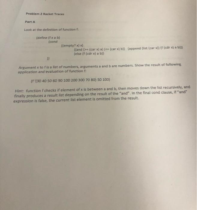 Solved this is racket, please answer the queation within 3 | Chegg.com