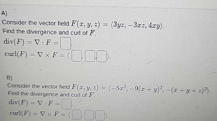 Solved A)Consider the vector field | Chegg.com